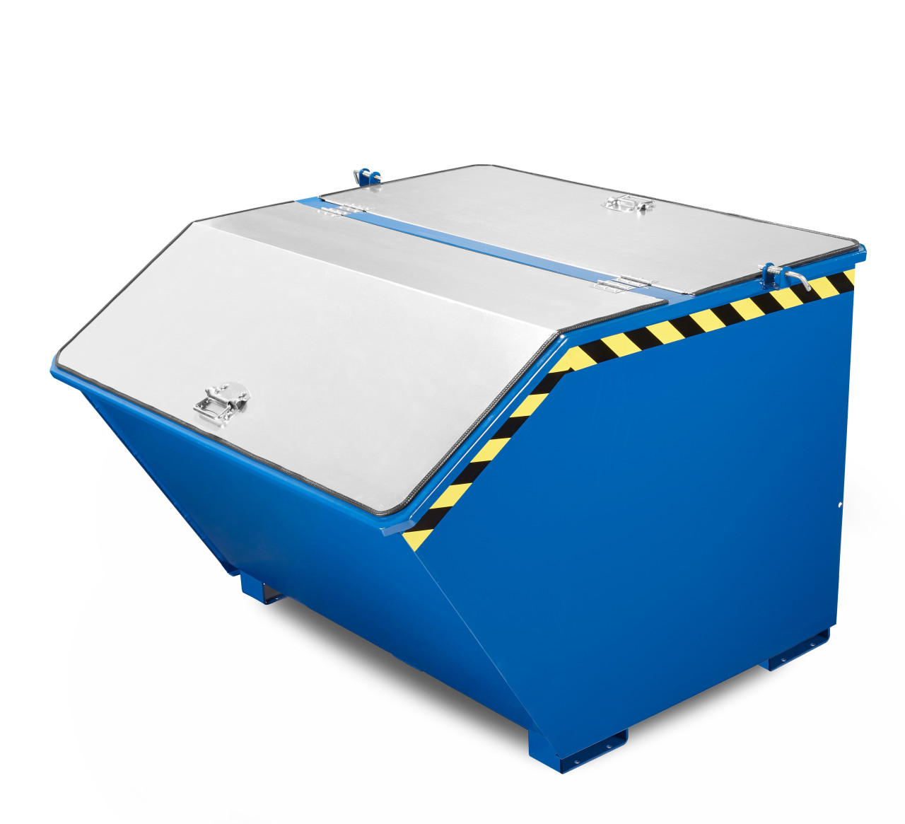 Universal tipping container for forklifts